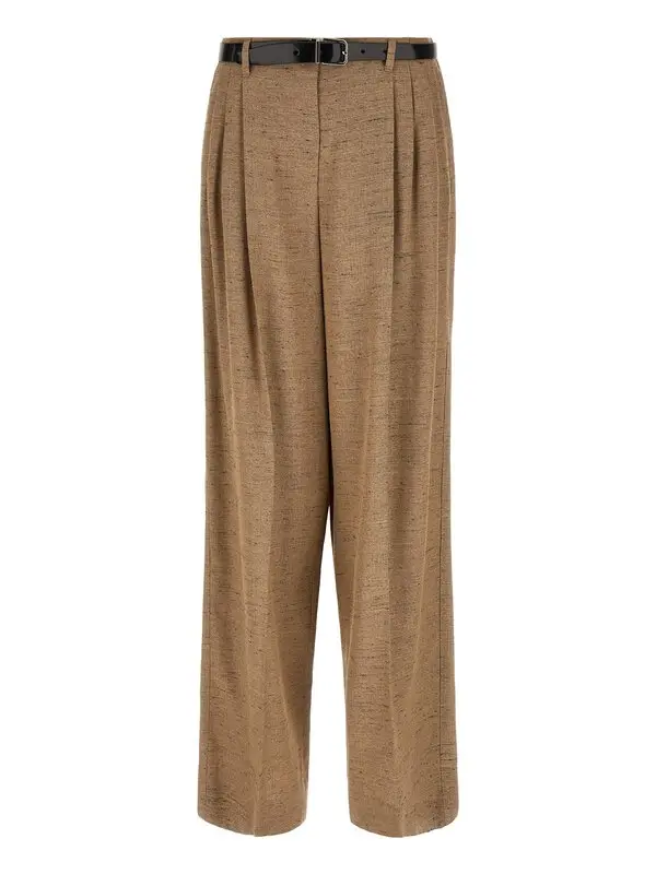 Dolce & Gabbana Tweed Effect Trousers - Cream