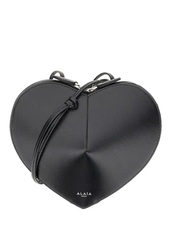 Alaïa Le Coeur Leather Cross Body Bag - Black