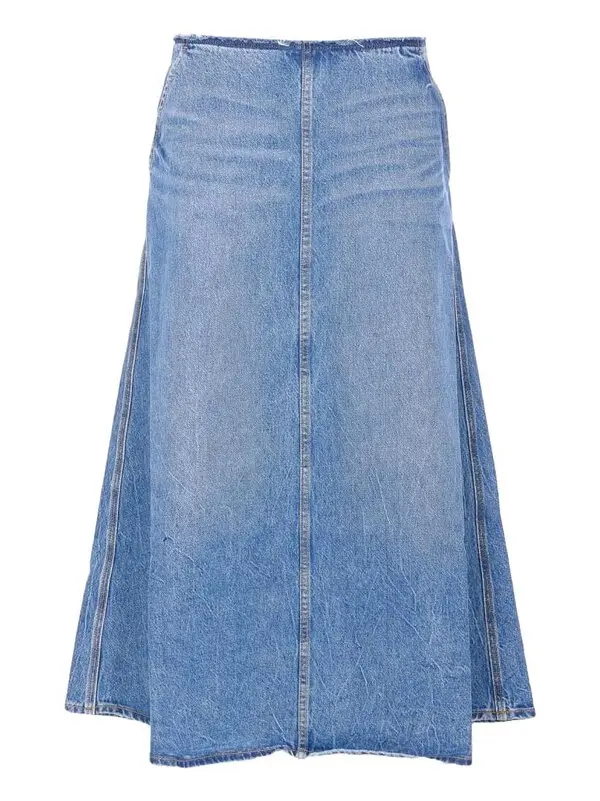 Alexander Wang Low Rise A Line Denim Skirt - Blue