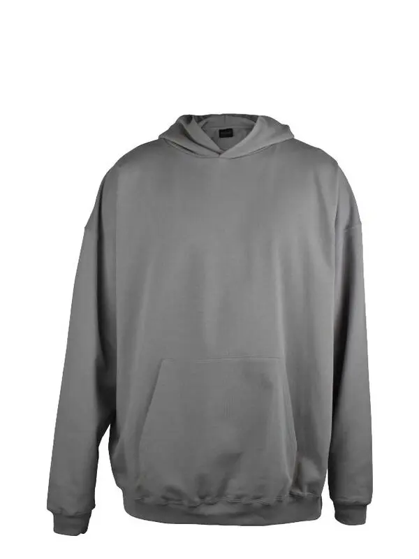 Balenciaga Cotton Hooded Sweatshirt - Gray