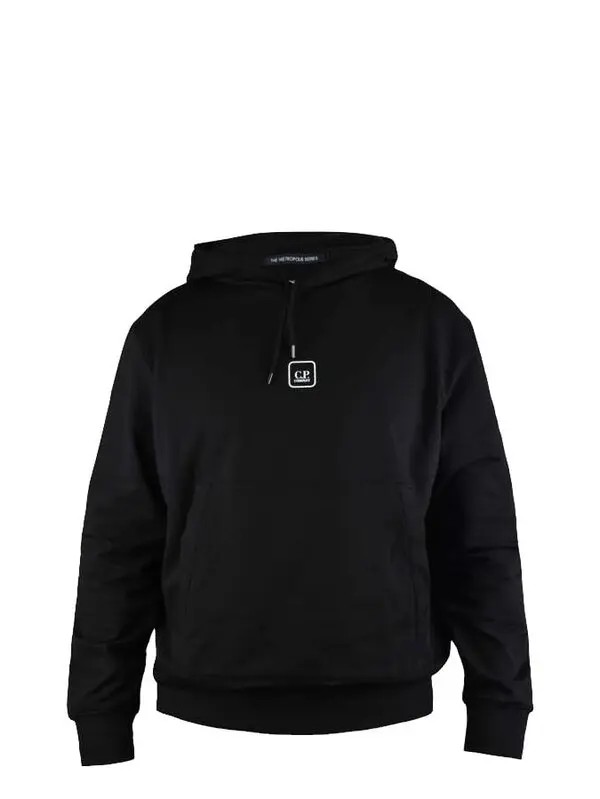 C.P. COMPANY Cotton Hooded Sweatshirt - Black