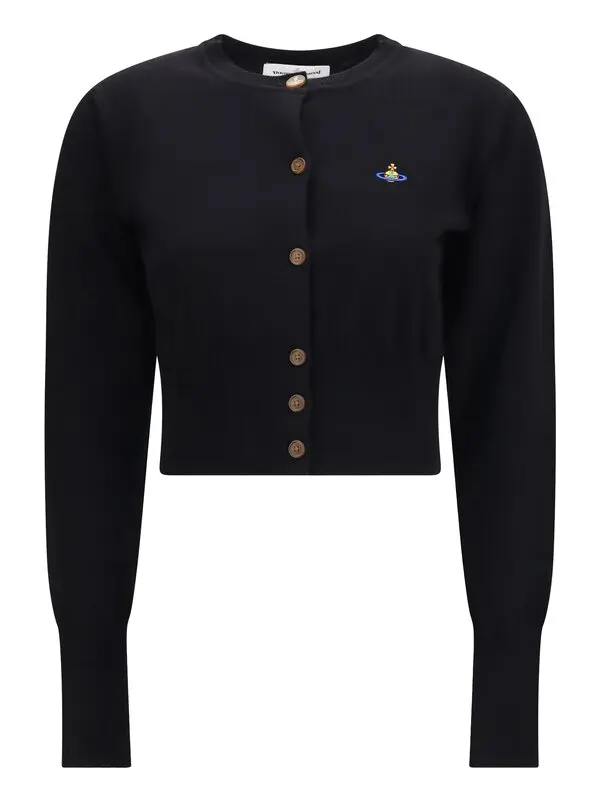 VIVIENNE WESTWOOD Bea Crop Cardigan - Black