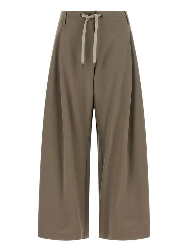 Brunello Cucinelli Cotton Blend Interlock Couture Pants - Gray