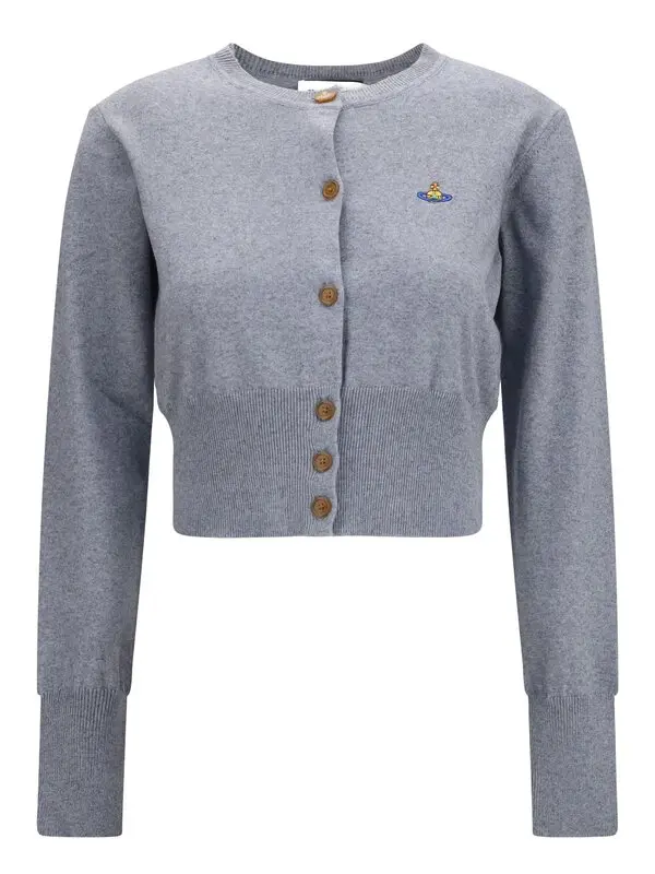 VIVIENNE WESTWOOD Bea Crop Cardigan - Gray
