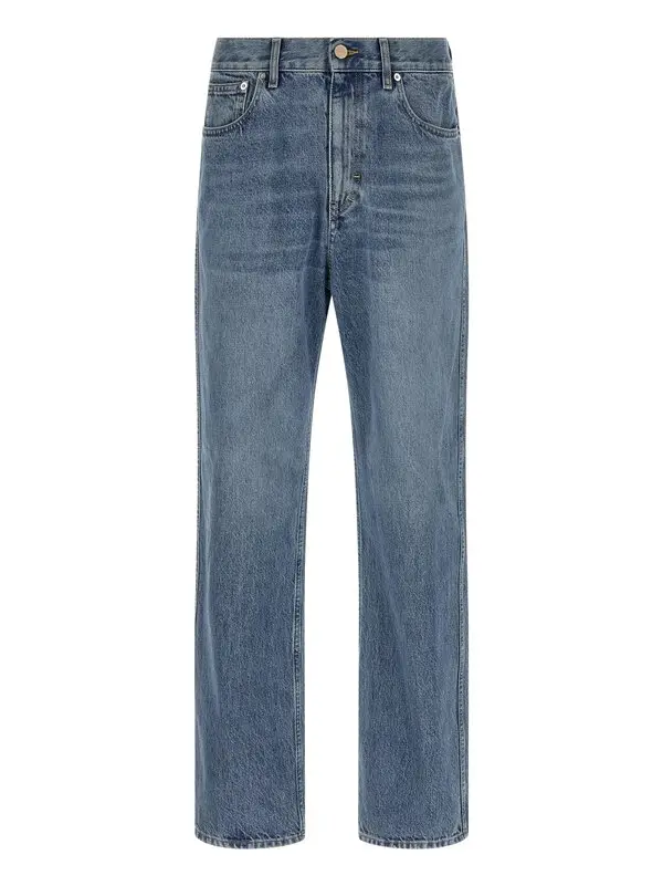 Gucci Délavé Effect Denim Jeans - Blue