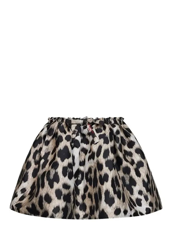 Givenchy Leopard Jacquard Flared Mini Skirt - Multicolor