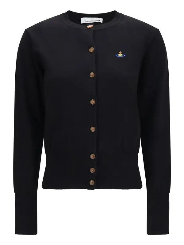 VIVIENNE WESTWOOD Bea Cotton Cardigan - Black