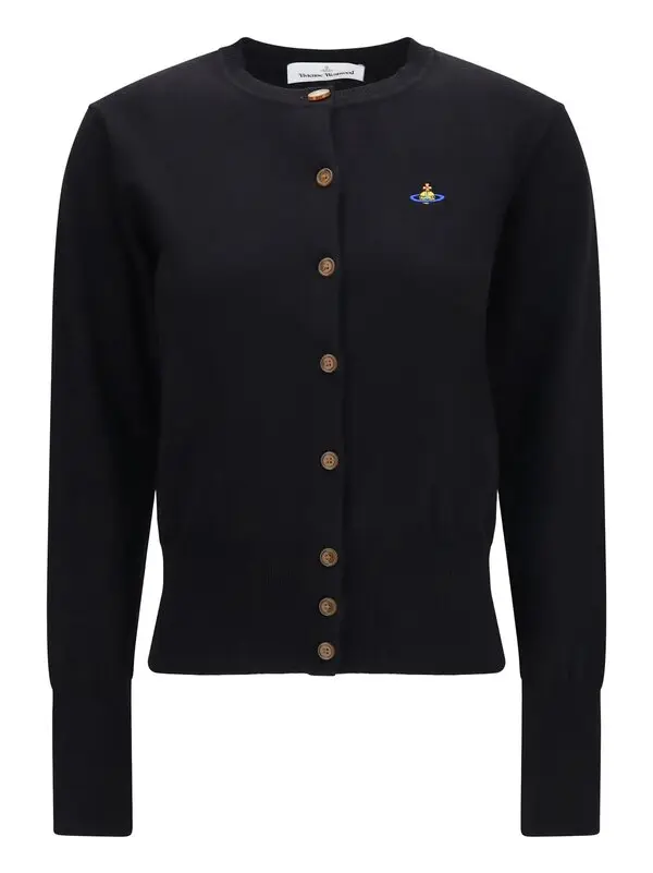 VIVIENNE WESTWOOD Bea Cotton Cardigan - Black