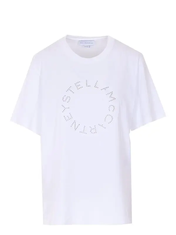 Stella McCartney Logo Embroidered Boyfriend T-shirt - White