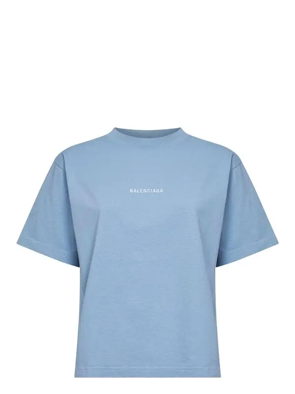 Balenciaga Light Blue Back T-shirt Medium Fit - Multicolor