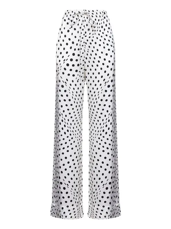 Stella McCartney Polka Dot Viscose Oversized Trousers - Multicolor