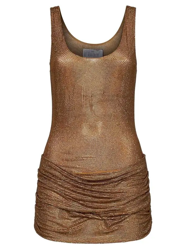 Giuseppe Di Morabito Crystal-embellished Tulle Draped Mini Dress - Multicolor