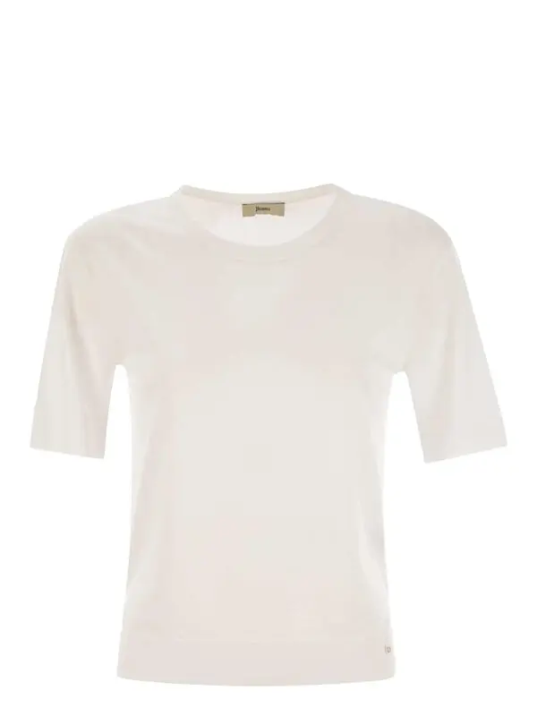 Herno Lyocell And Cotton T-shirt - White