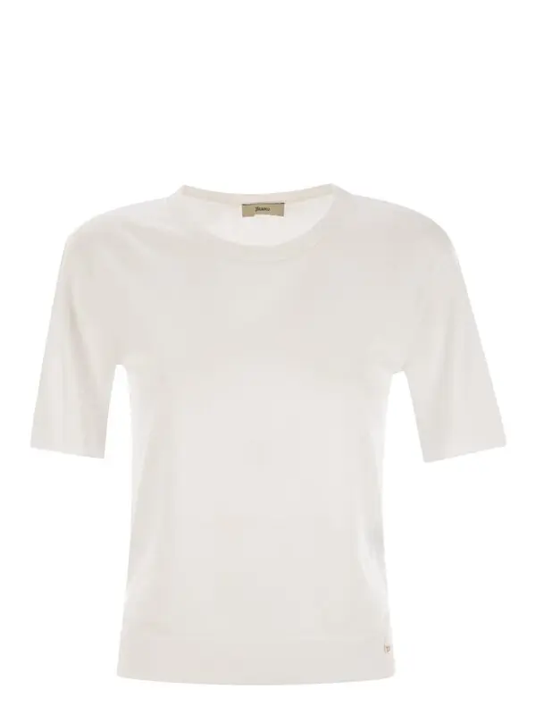Herno Lyocell And Cotton T-shirt - White