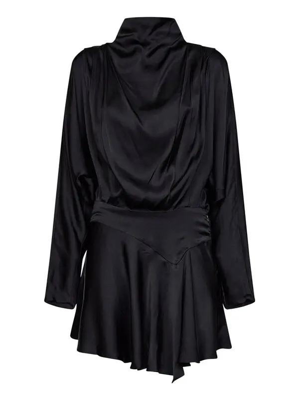 Isabel Marant Étoile Satin Draped Mini Dress - Multicolor