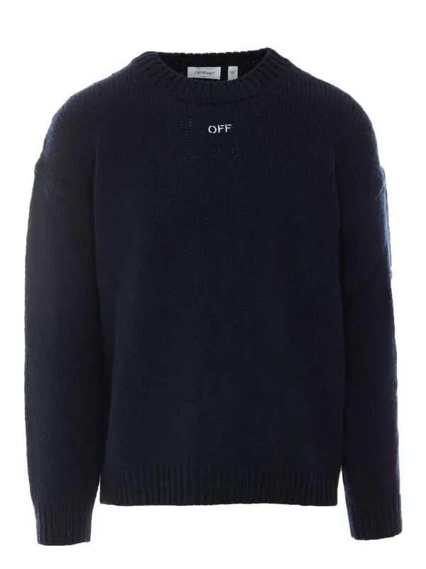 Off-White Arrow Maxi Embroidery Sweater - Blue