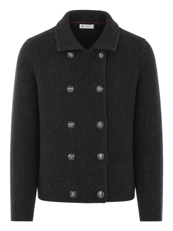 Brunello Cucinelli Cashmere Double-breasted Cardigan - Gray