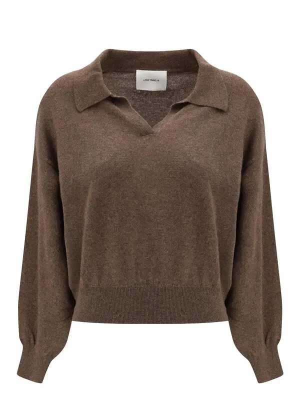 LISA YANG Cashmere V-neck Sweater - Brown