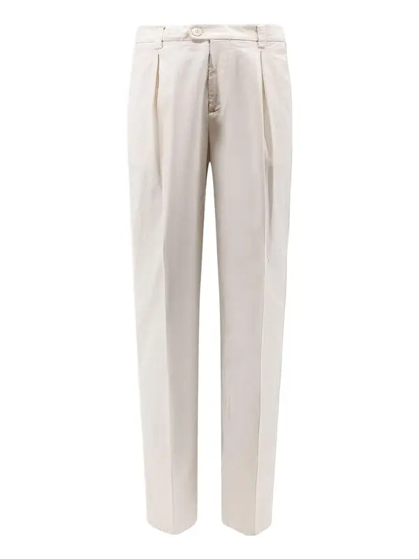 Brunello Cucinelli Stretch Cotton Trousers - Multicolor