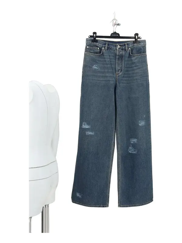 Dior Denim Destroyed Pant - Blue