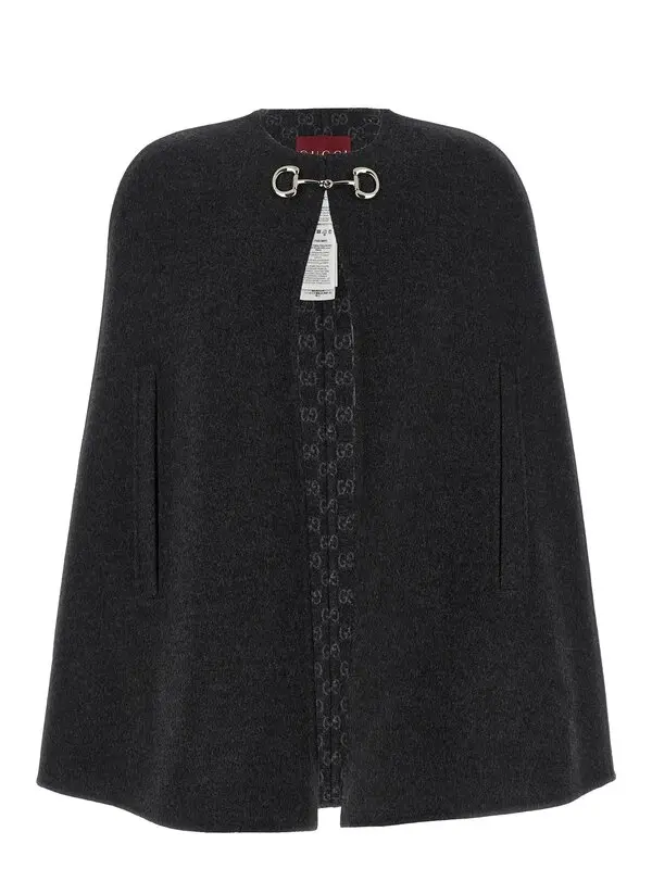 Gucci Morsetto Cape - Gray