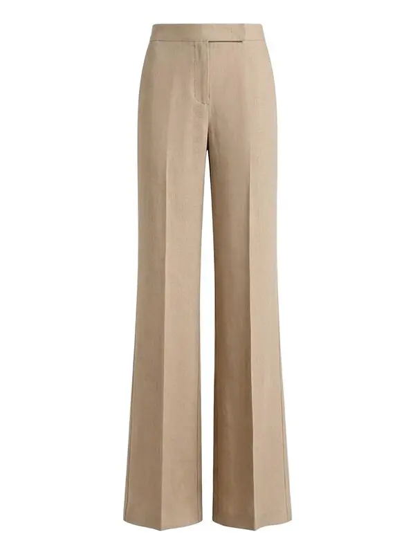Max Mara Linen Flared Trousers - Multicolor