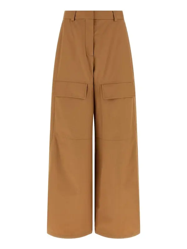 Stella McCartney Cargo Cotton Trousers - Cream
