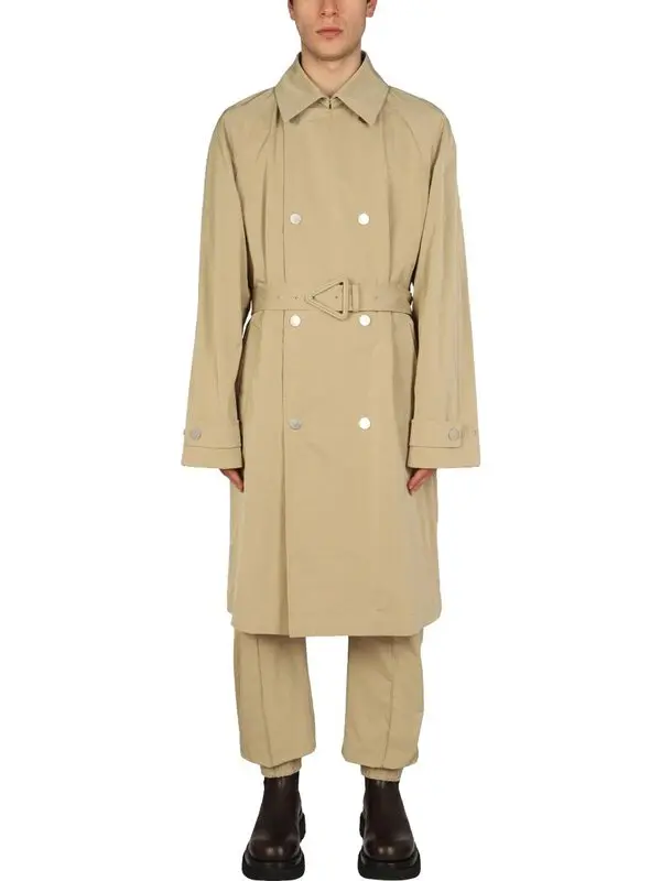 Bottega Veneta Nylon Trench Coat - Cream