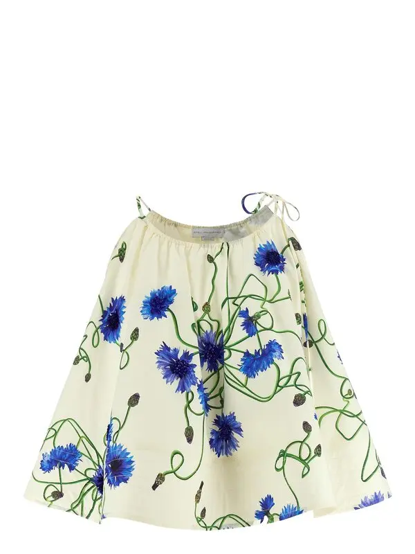 Stella McCartney Fiordaliso Print Cotton Top - Blue