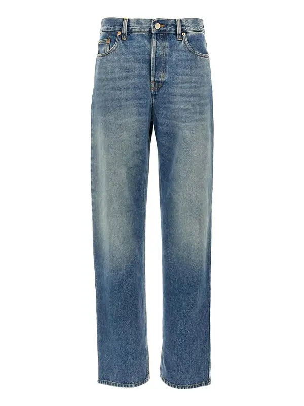 Gucci Cotton Denim Boyfriend Jeans - Blue