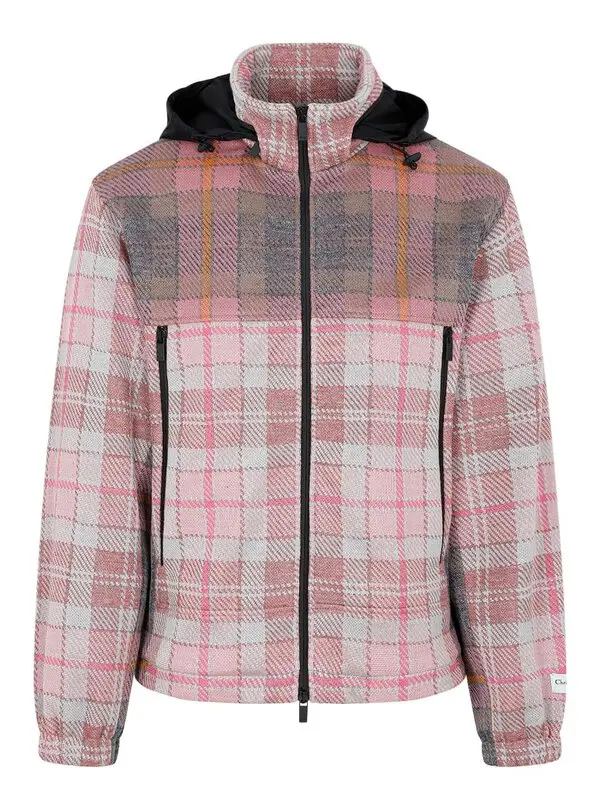 Dior Checkered Hooded Zip Up Jacket - Multicolor