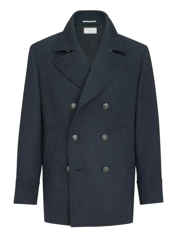 Brunello Cucinelli Wool Caban Coat - Multicolor