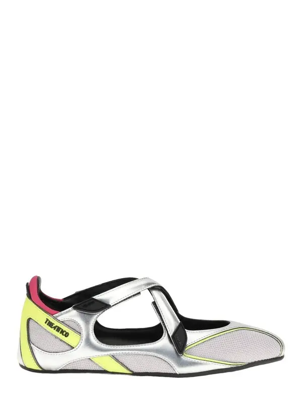 Attico Floor 01 Ballerinas - Silver
