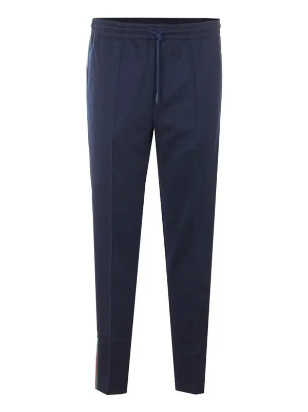 Gucci Jogging Pants With Web Tape - Blue