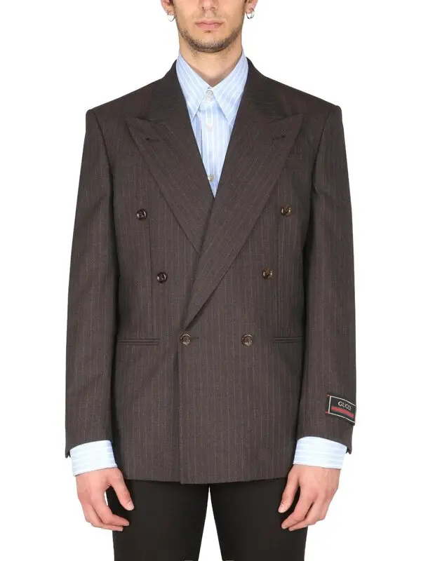 Gucci Double-breasted Jacket - Brown