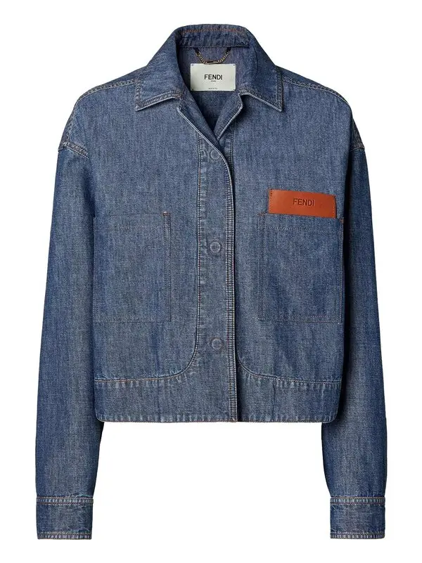 Fendi Chambray Denim Jacket - Blue