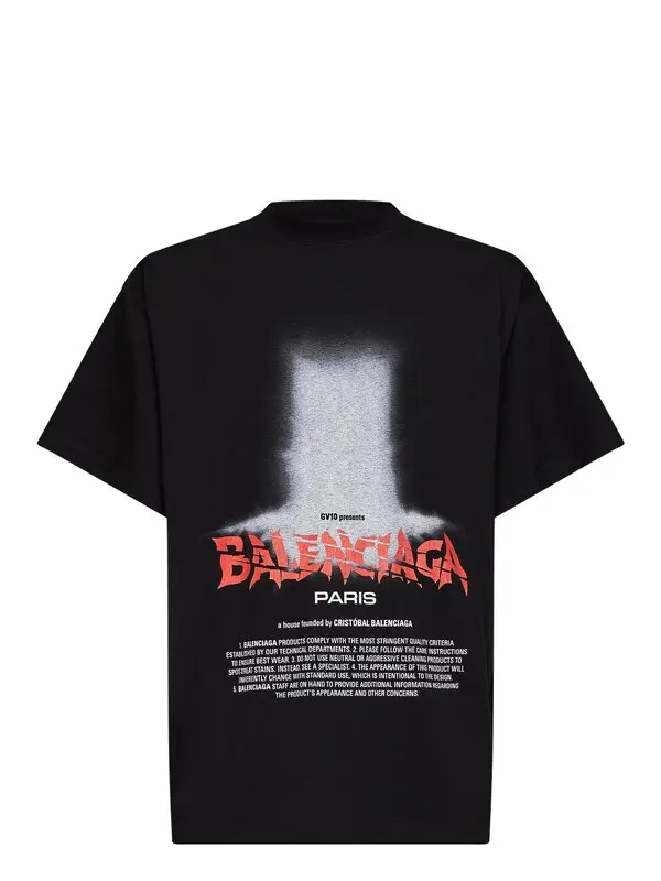 Balenciaga Black The Door Oversize T-shirt - Multicolor