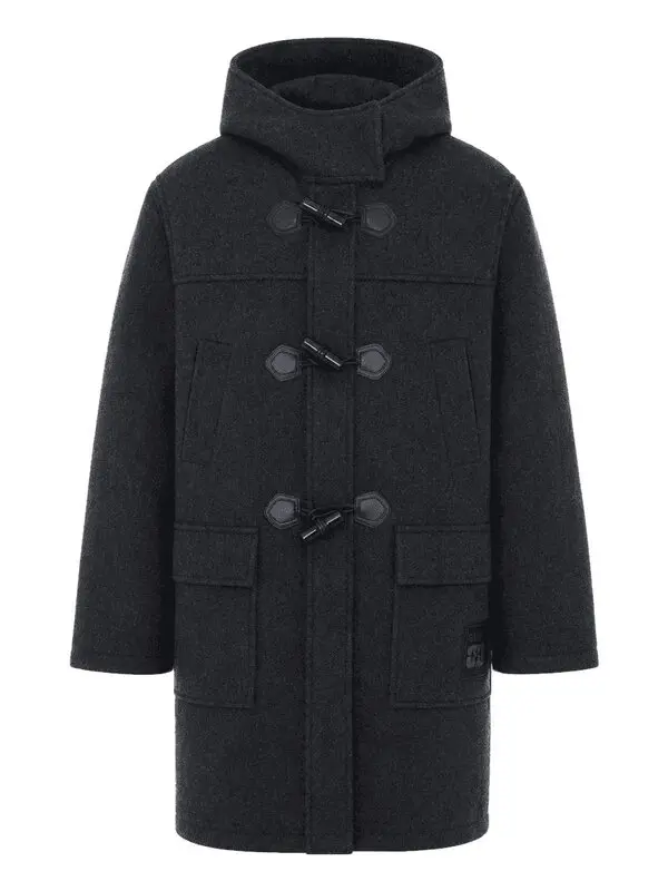 GANNI Wool Blend Peacoat - Gray