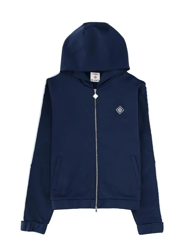 Casablanca Zipper Hoodie - Blue