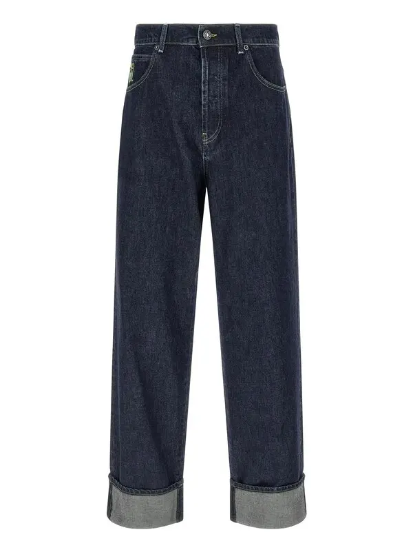Marni Logo Embroidery Jeans - Blue