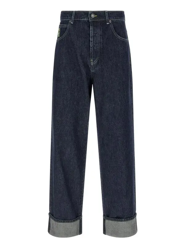 Marni Logo Embroidery Jeans - Blue