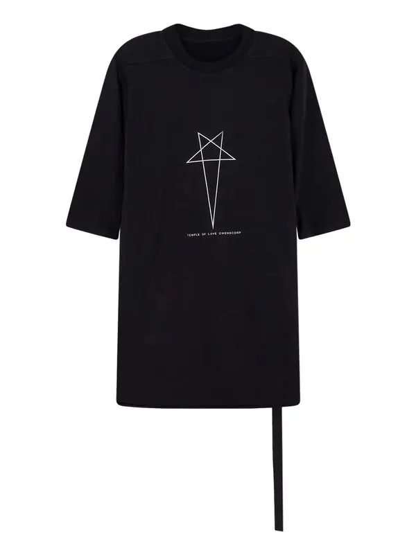 Rick Owens Cotton T-shirt With Logo On The Front - Multicolor