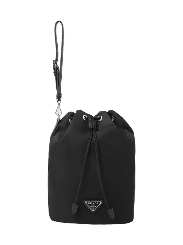 Prada Vela Pouch Bag - Black