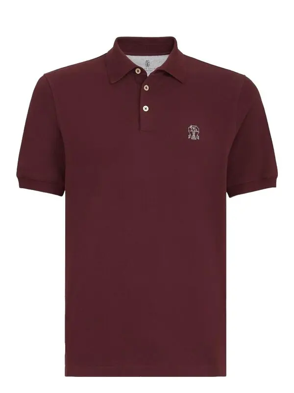 Brunello Cucinelli Logo Cotton Polo Shirt - Multicolor