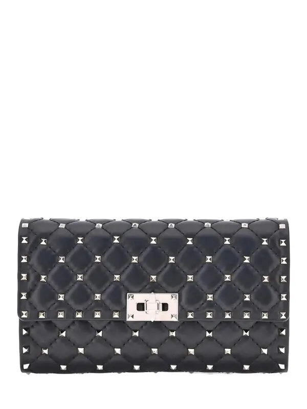 Valentino Garavani Rockstud Spike Quilted Nappa Shoulder Bag - Black