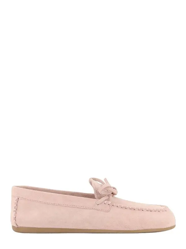 Miu Miu Suede Loafer With Frontal Logo - Multicolor