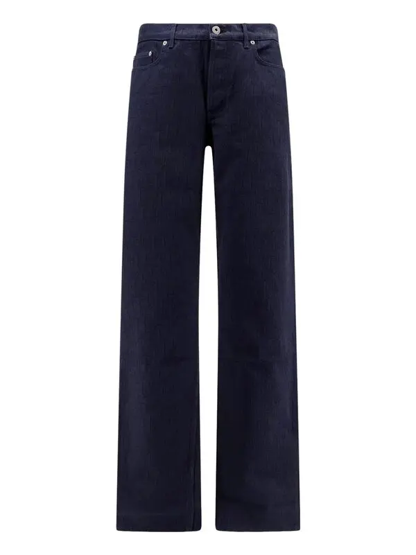 Dior Cotton Jeans With All-over Oblique Motif - Multicolor
