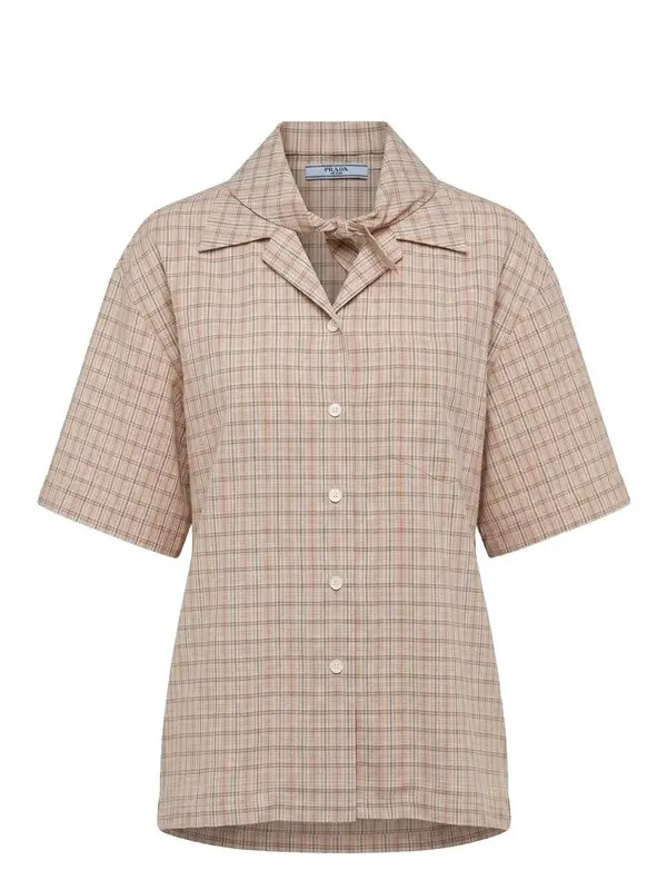 Prada Madras Print Cotton Shirt - Multicolor