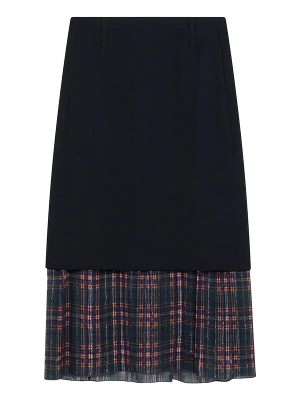 Dries Van Noten Midi Skirt - Blue