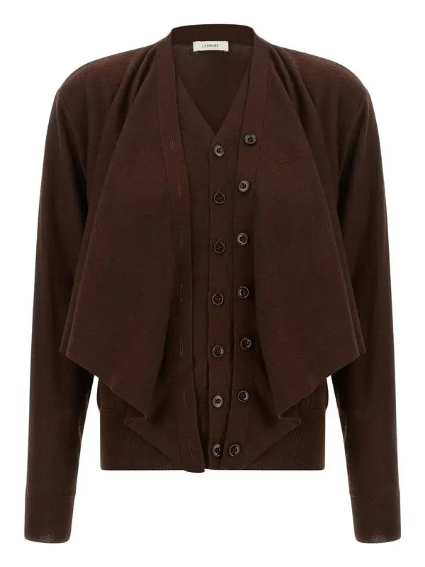 LEMAIRE Trompe L'oeil Effect Cardigan - Multicolor